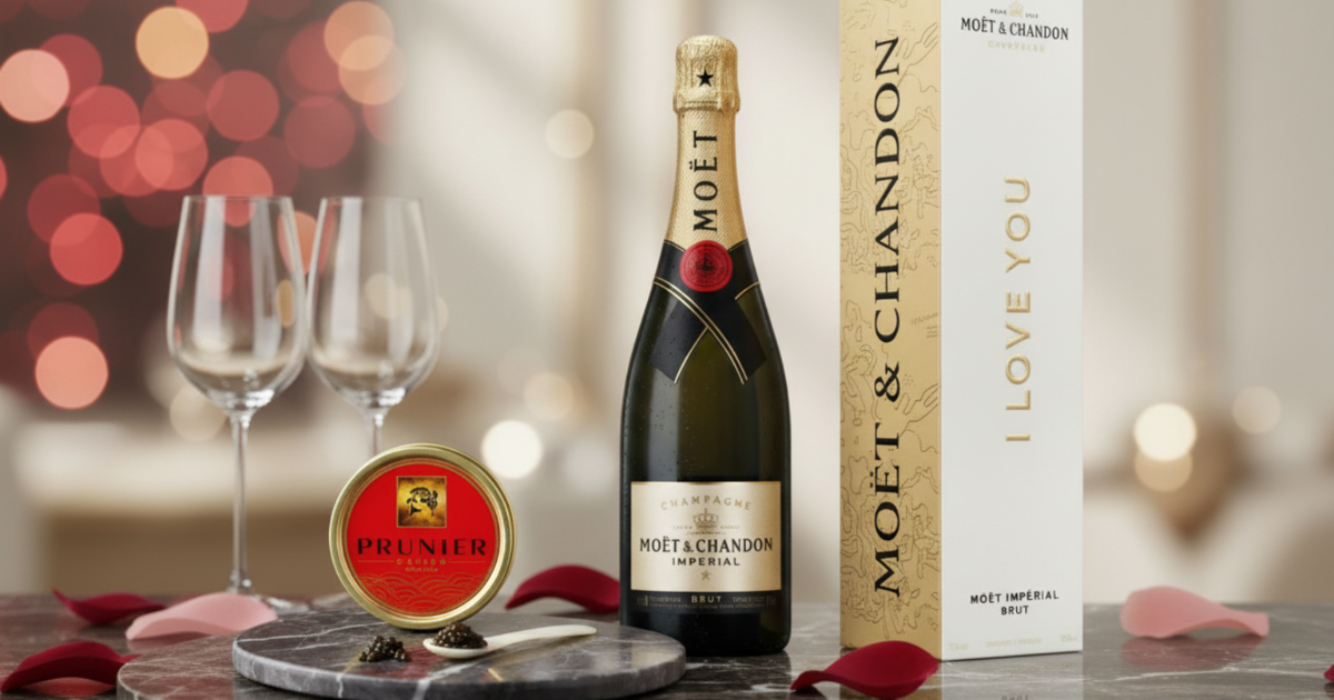Caviar et bulles pour fêter la Saint-Valentin dans les règles de l’art ...